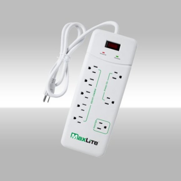 Maxlite | Other | Nib Maxlite Aps835j 8outlet Power Strip With Surge ...